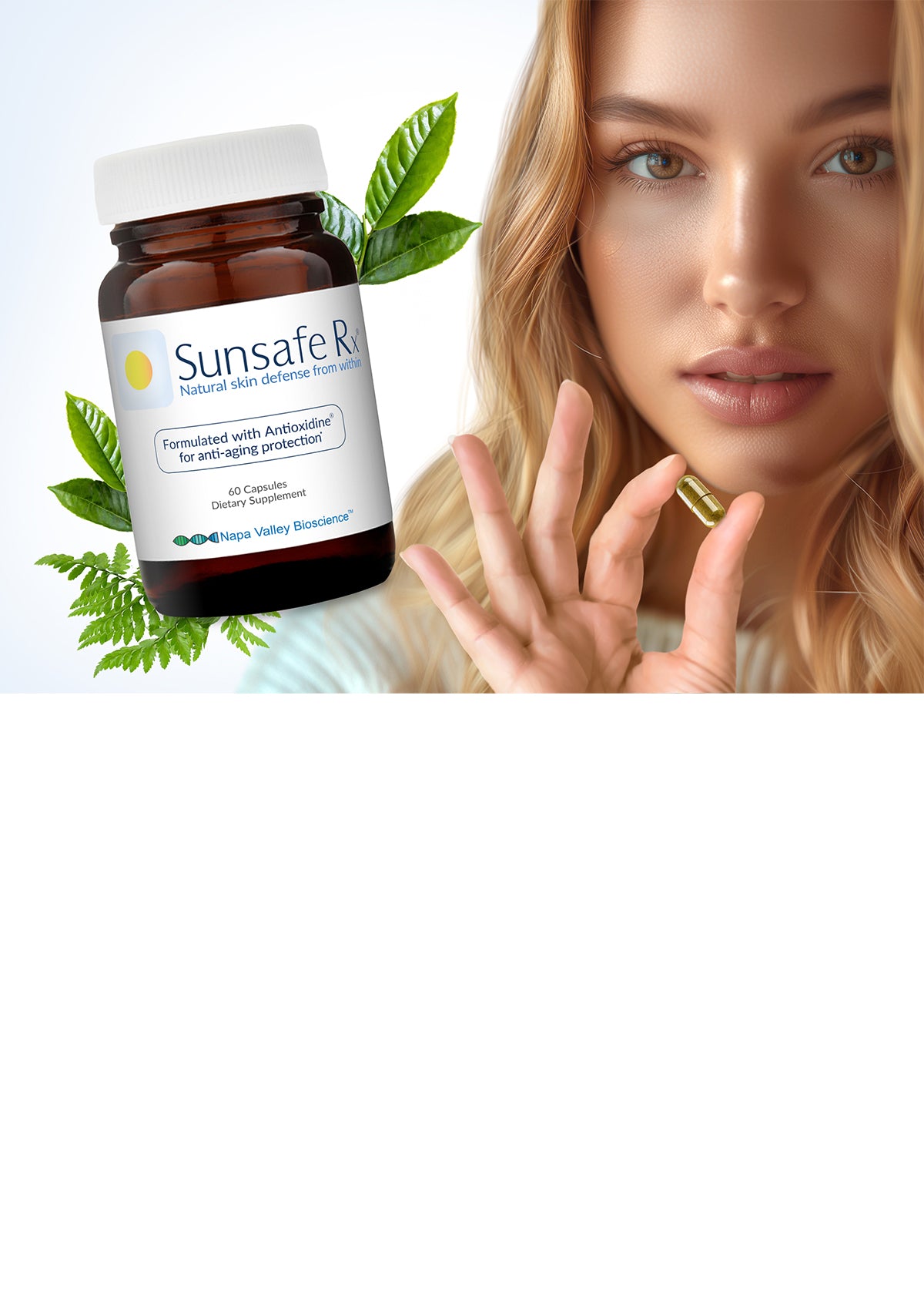 Sunsafe Rx: Natural Anti-Aging Skincare Supplement for Sun Protection