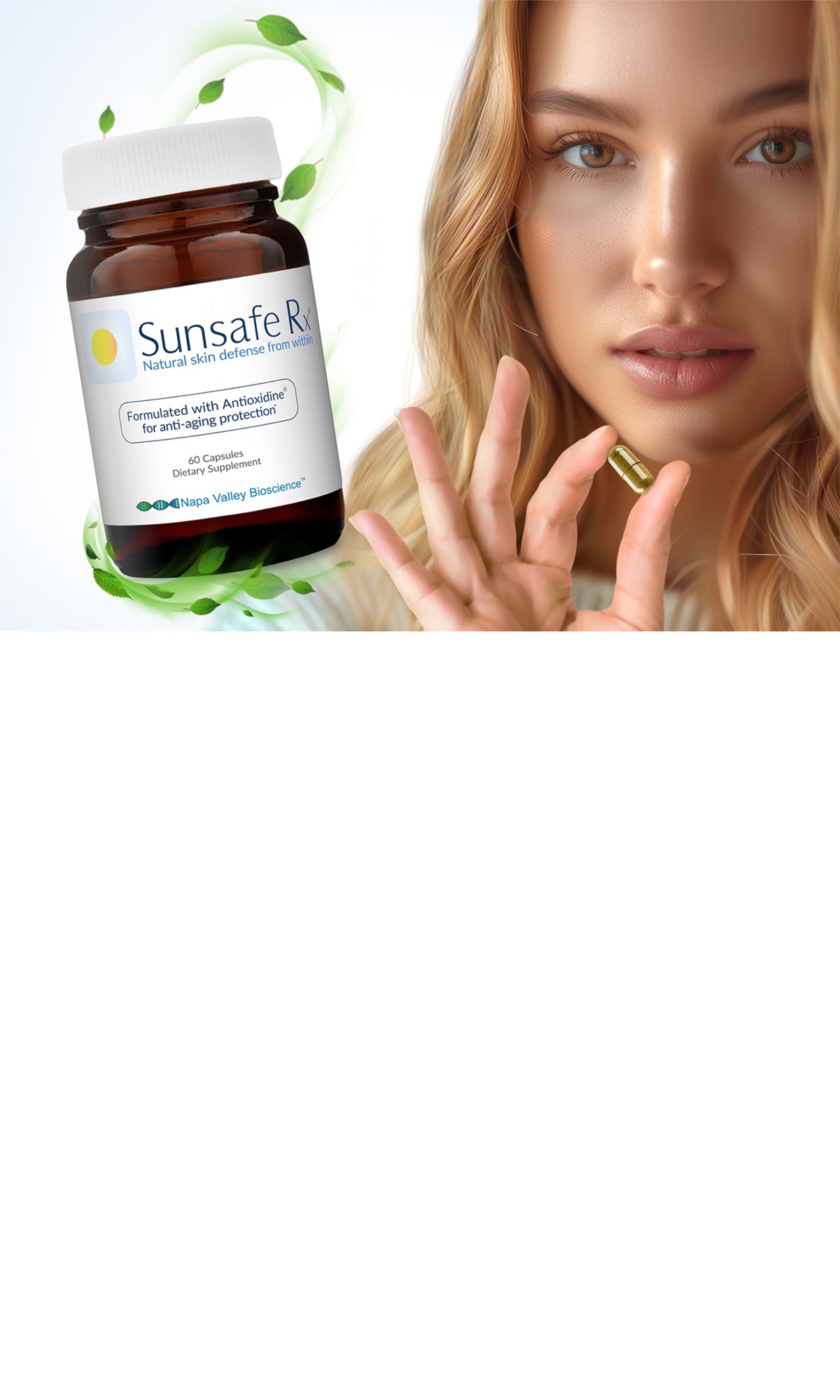 Sunsafe Rx: Natural Anti-Aging Skincare Supplement for Sun Protection